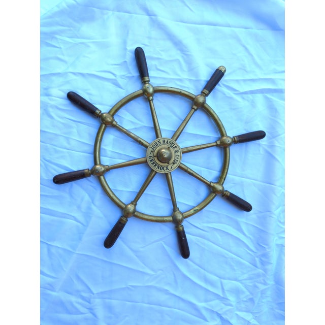 Nautical Brass Ship Wheel by John Hastie and Co. Greenock | Chairish