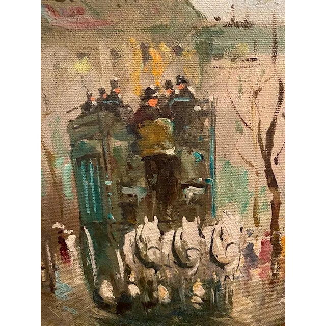 French Scene Francois Gerome Oil Painting on Canvas, Circa 1940s | Chairish