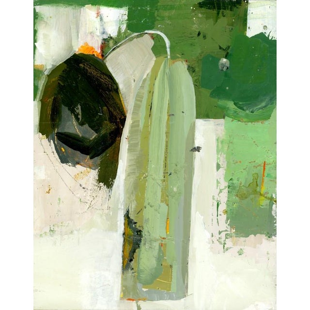 "Cucumber Cool" Original Abstract Floral Acrylic Painting by Donna ...