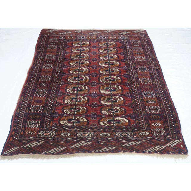 Vintage Turkmen Rug 3'8'' X 5'9'' | Chairish