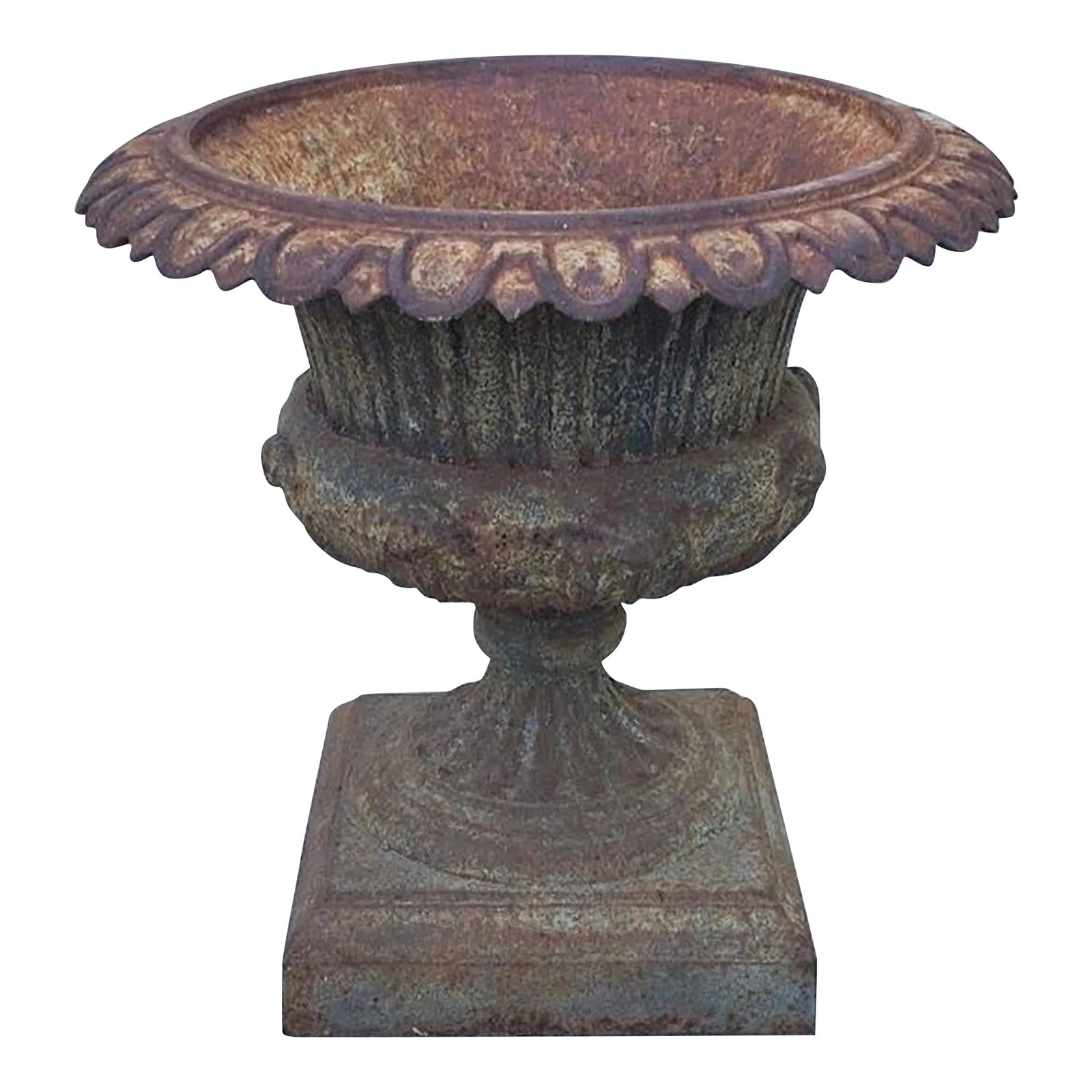 Antique Cast Iron Urn Classically Styled English Outdoor Planter | Chairish
