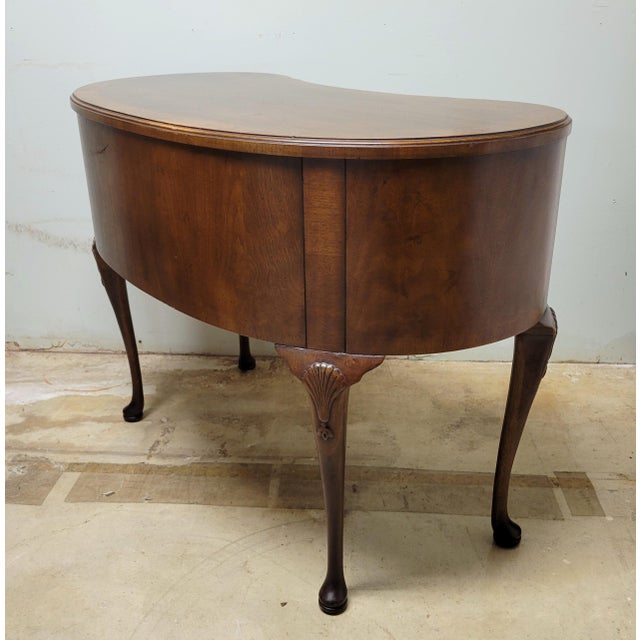 Henredon Mahogany Kidney Shaped Writing Desk | Chairish