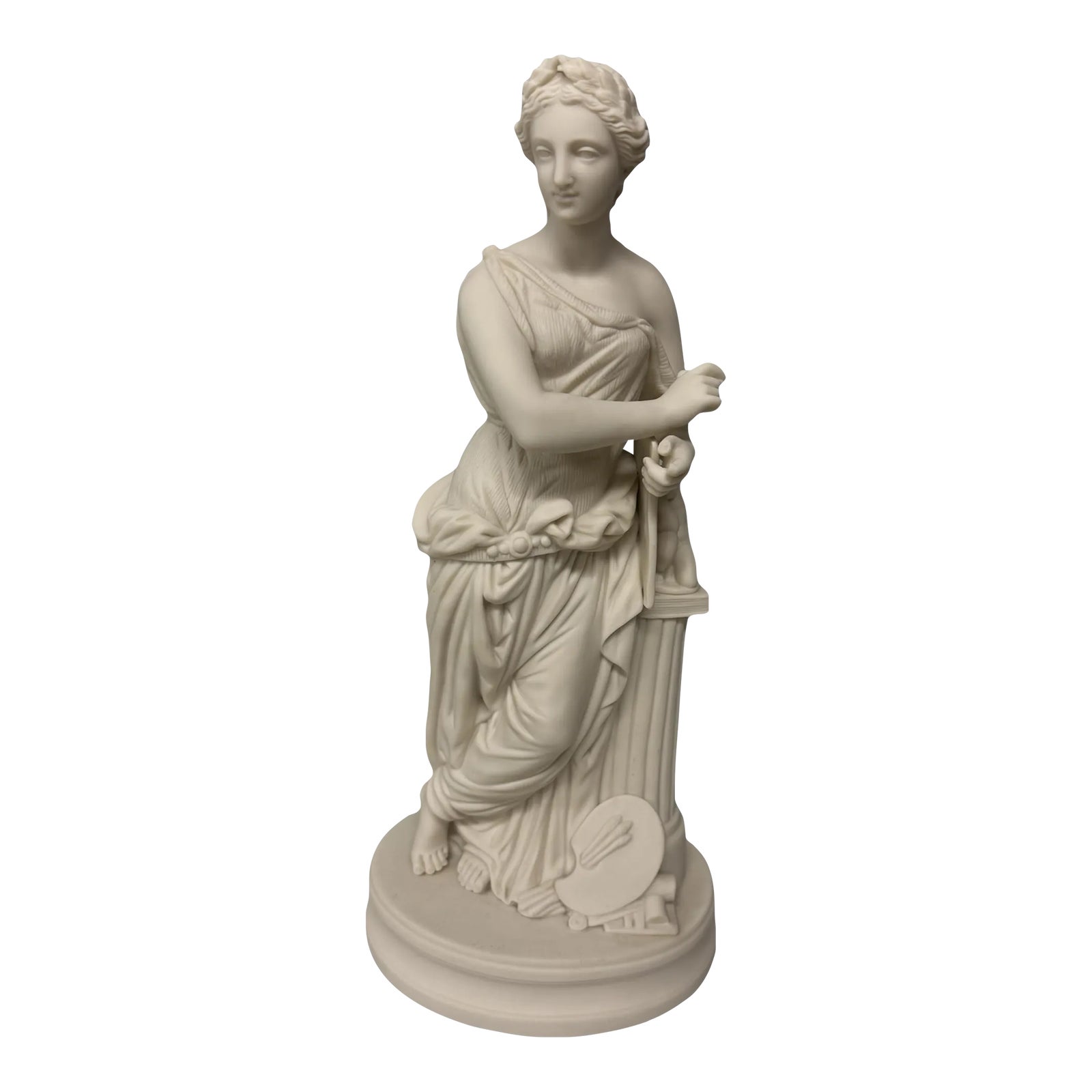 Antique Victorian Parian Statue of a Classical Victorian Maiden | Chairish
