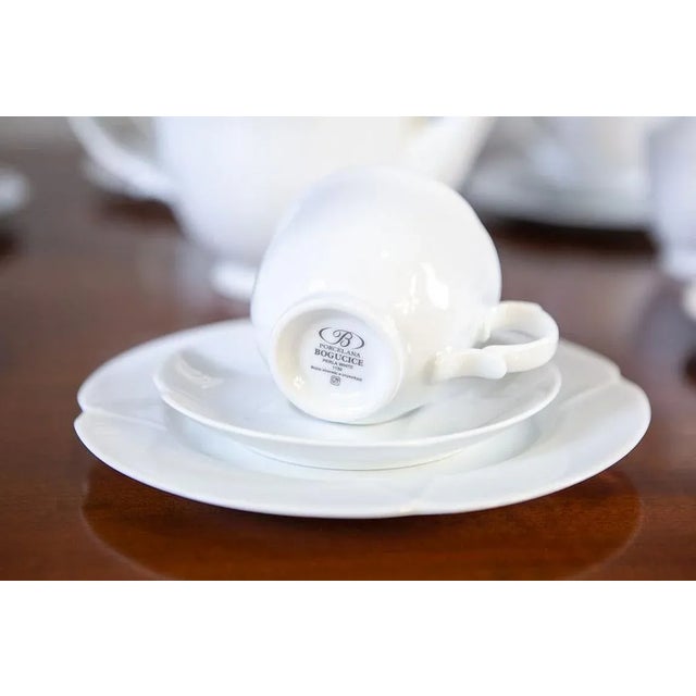 New Porcelain Bogucice Tea Set for 6 People - Perla White- 15 Pieces ...