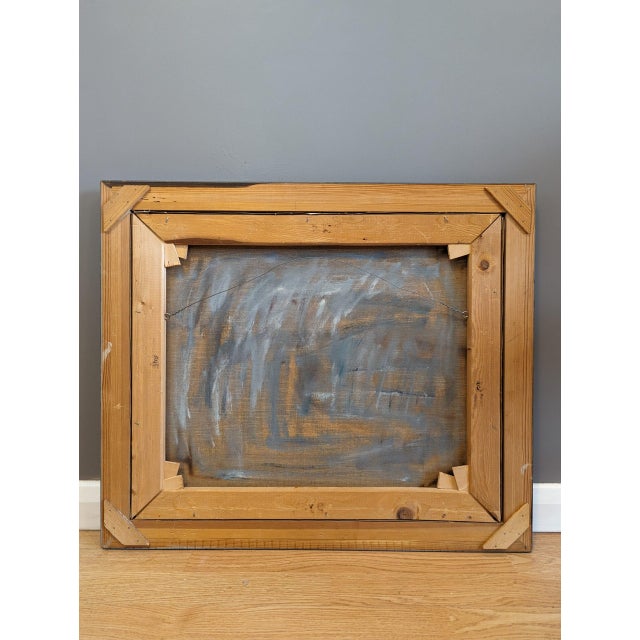 Mid-Century Modern "Interior Setting" Vintage Oil Painting by Swedish ...