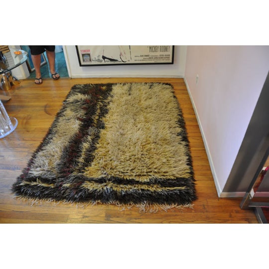 1960s Vintage Denna RYA Shag Rug - 4'6" X 6'8" | Chairish