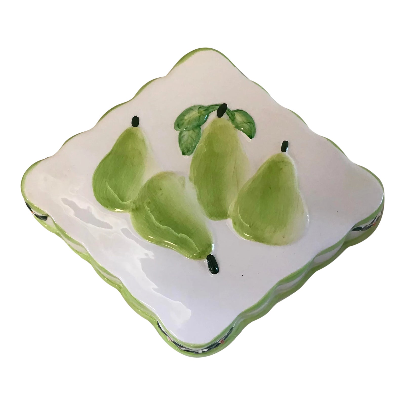 Vintage Ceramic Mold With Pear Design | Chairish