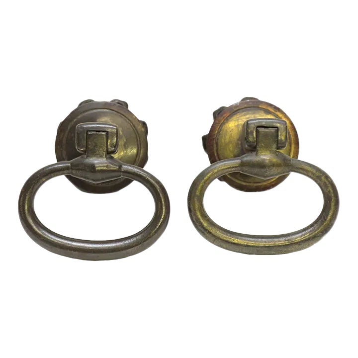 Pair of Mid 20th Century European Cast Iron Castle Drop Drawer Pulls ...