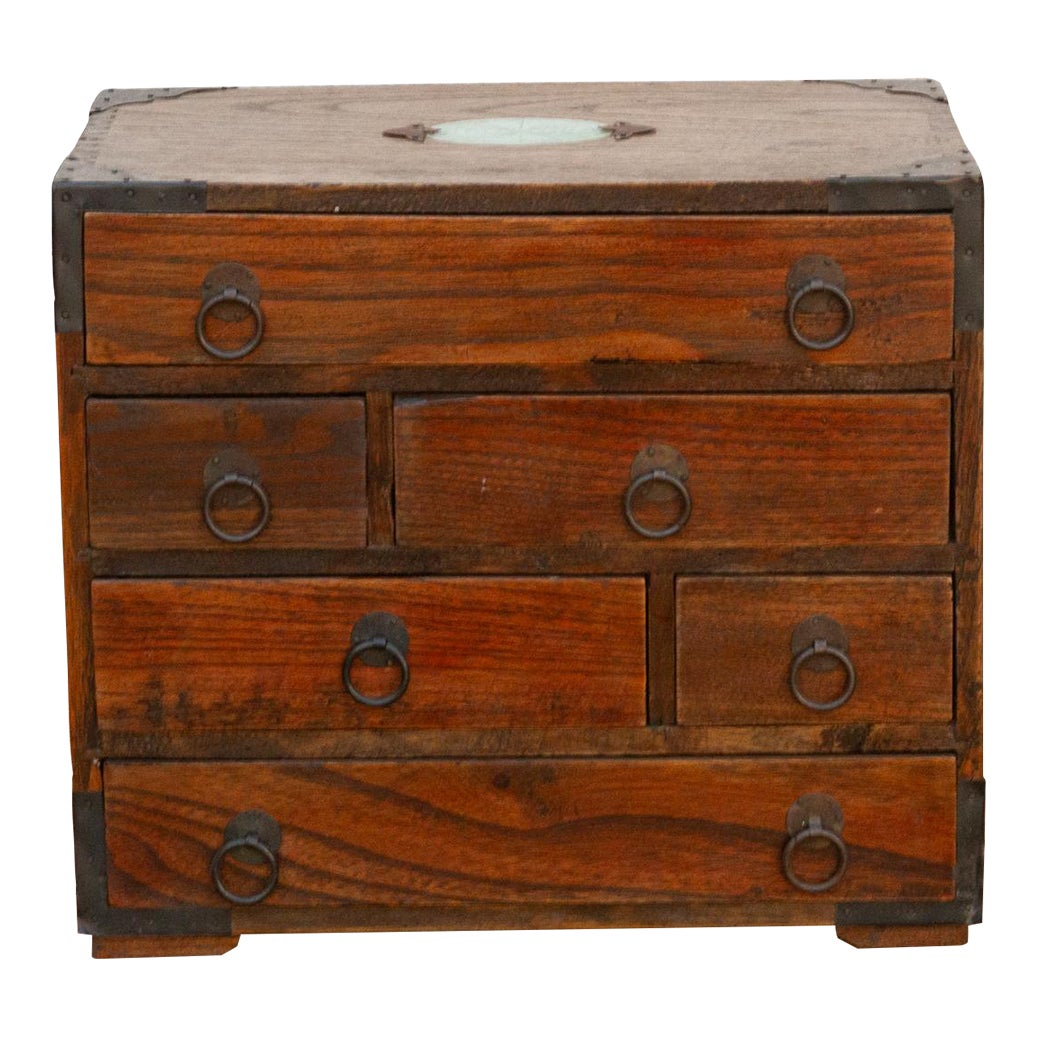 Small Mid-Century Tansu Table Top Chest | Chairish