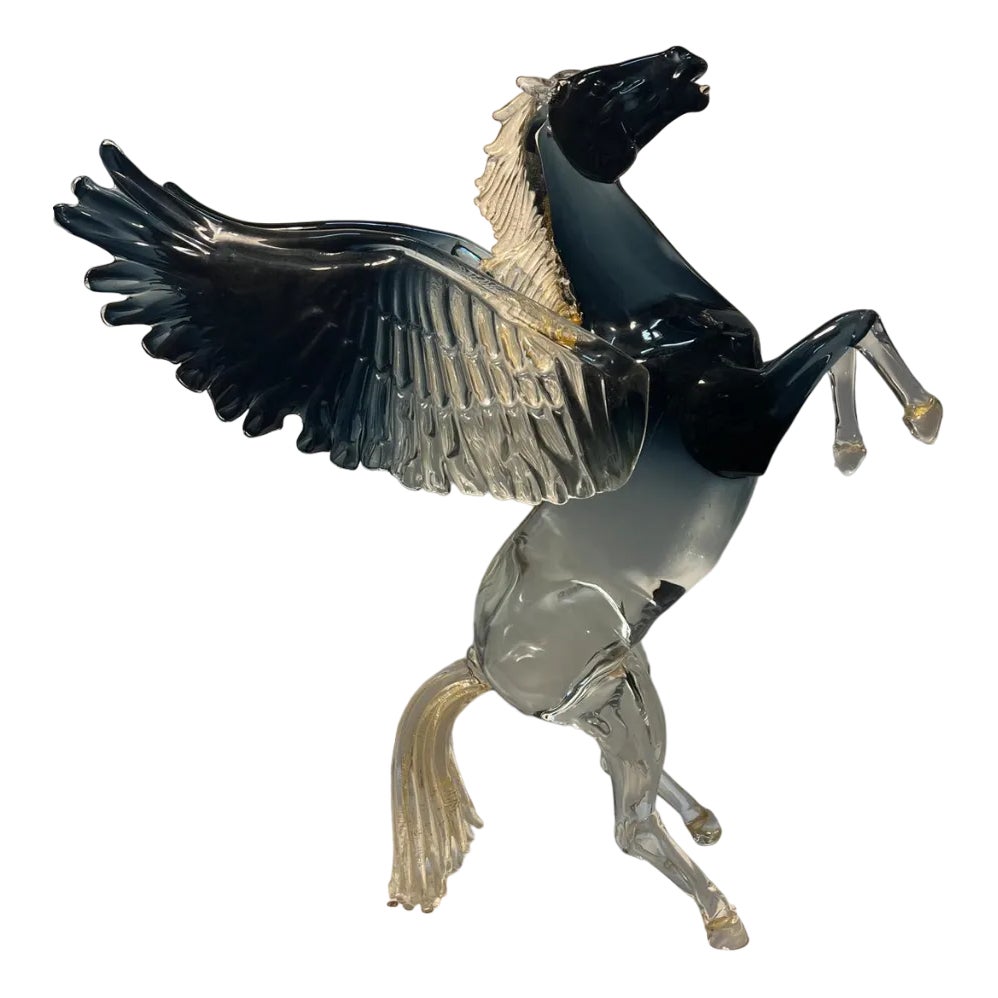 Pegasus Figure in Murano Glass, 2000s | Chairish