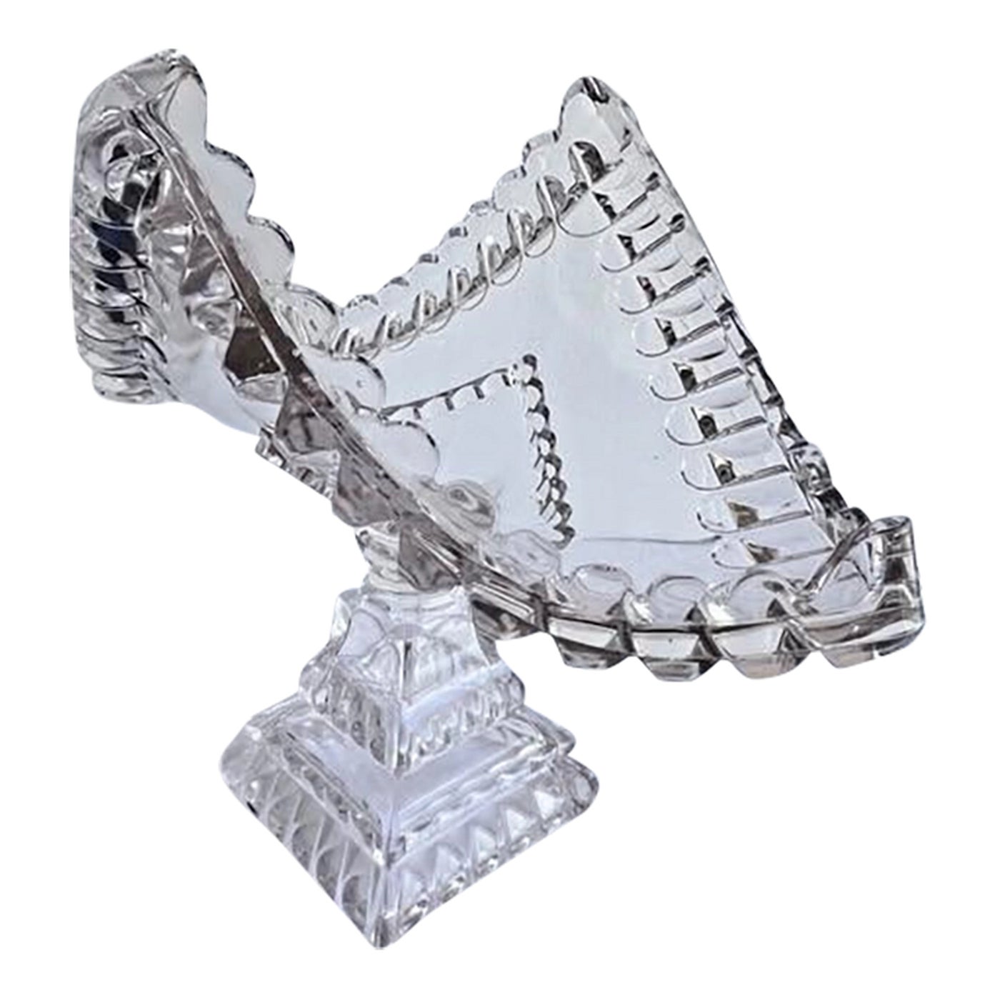 Circa 1890 Eapg Adams Co. Glass U Shape Crystal Fruit Stand | Chairish