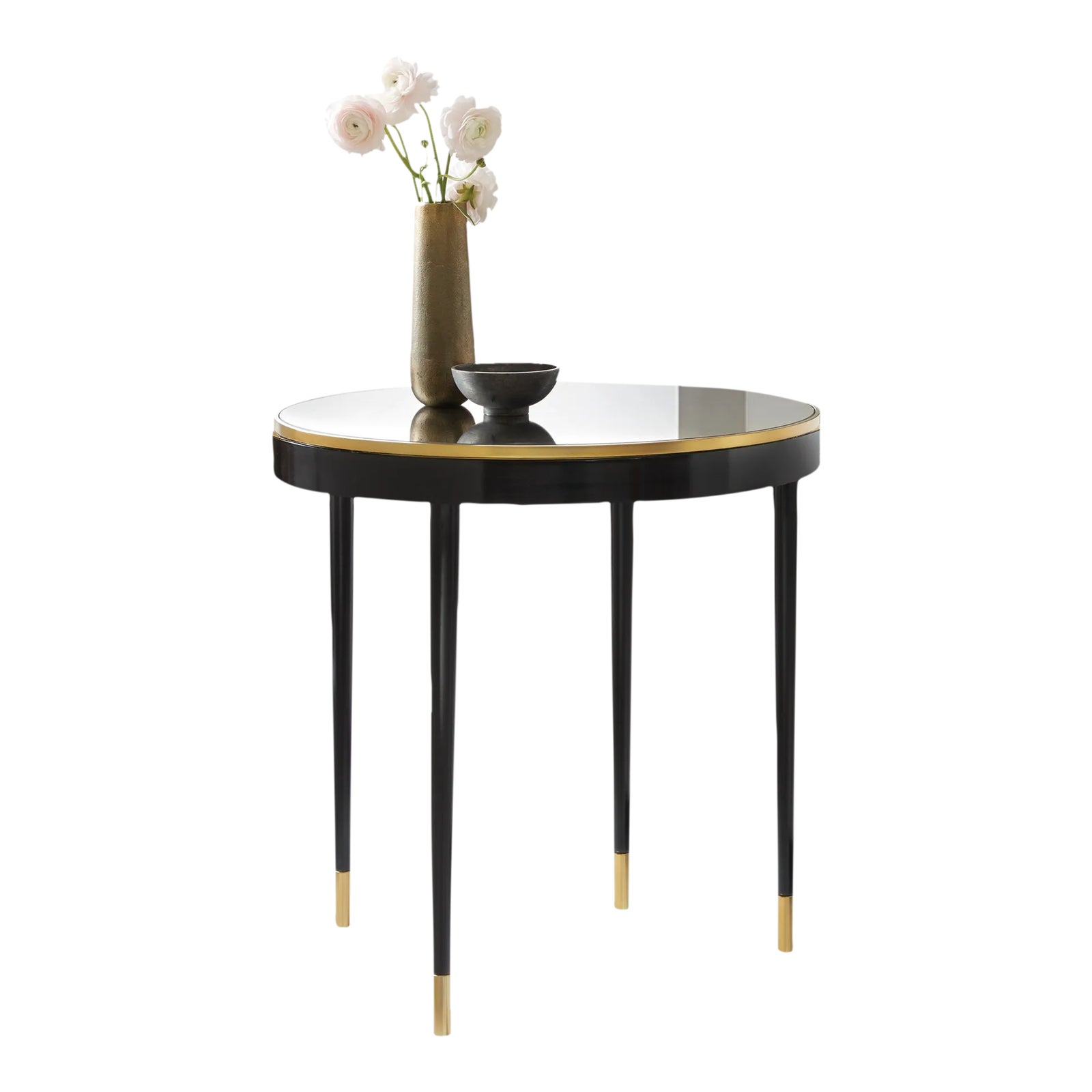 Modern History Lyon End Table - Ebony | Chairish