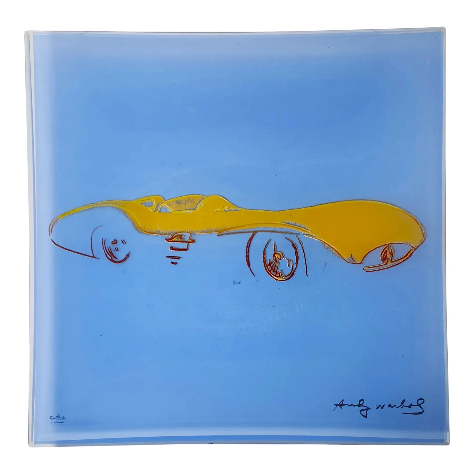 1980s Rosenthal Studio Line Andy Warhol Blue Grand Prix Mercedes-Benz ...