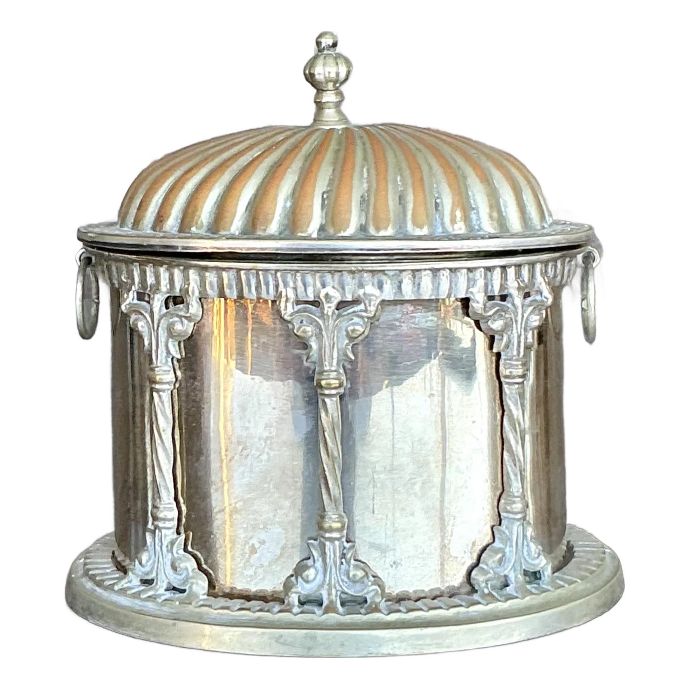 Vintage Regency Plated Biscuit Box | Chairish
