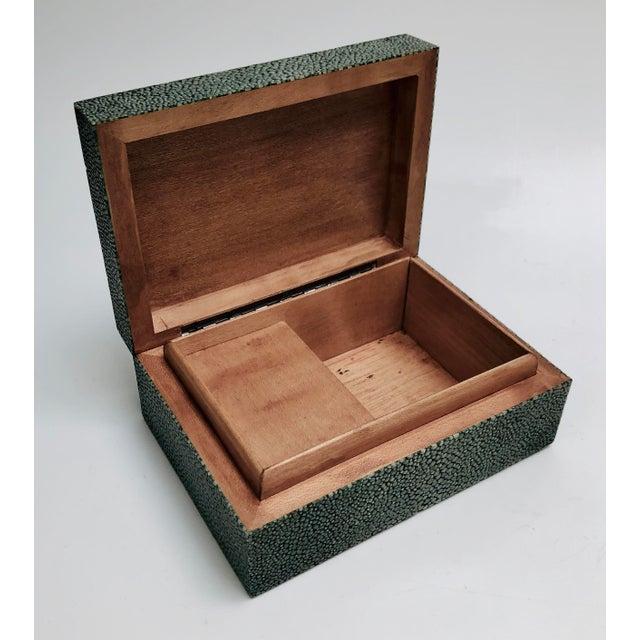 1920s Green Shagreen Music Box | Chairish