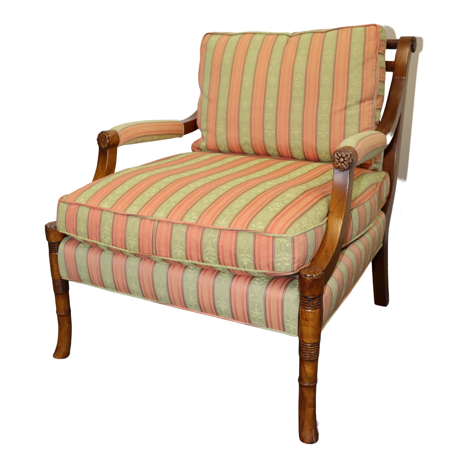 T R S Furniture Regency Style Lounge Chair | Chairish