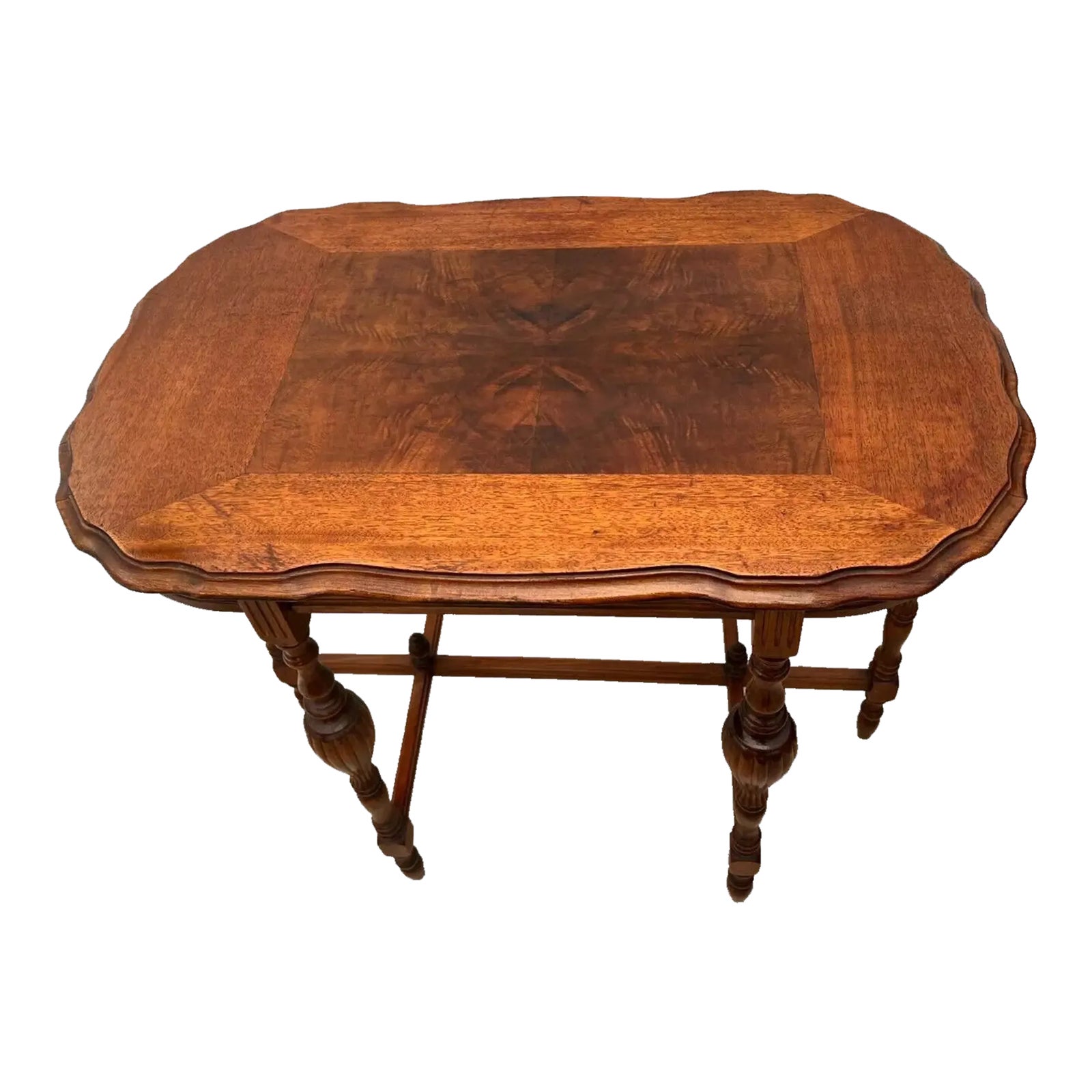 Early 20th Century Italian Victorian Parlor Table Six Legs Rectangular ...