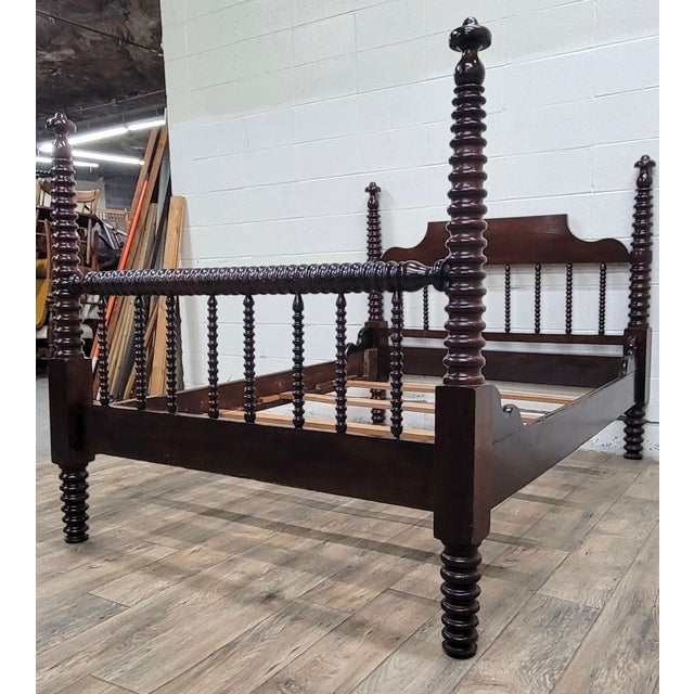 Vintage Full Size Jenny Lind Spindle Bed Spool Bed | Chairish