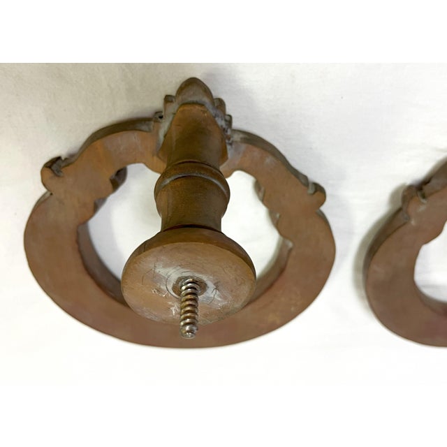 Mid 20th Century French Carved Wood Curtain Tiebacks- a Pair | Chairish