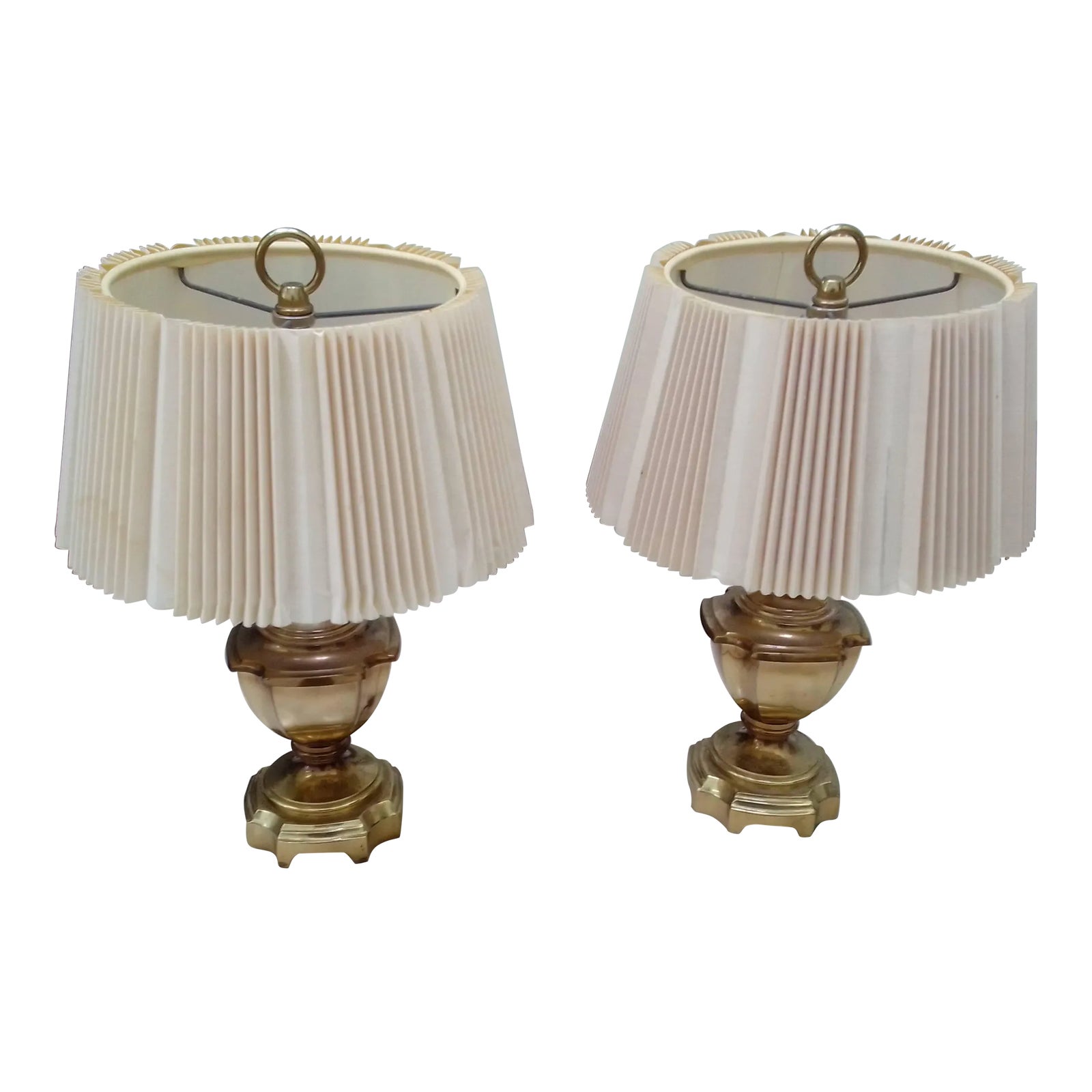 Vintage Berman Lamps With Original Shades - a Pair | Chairish