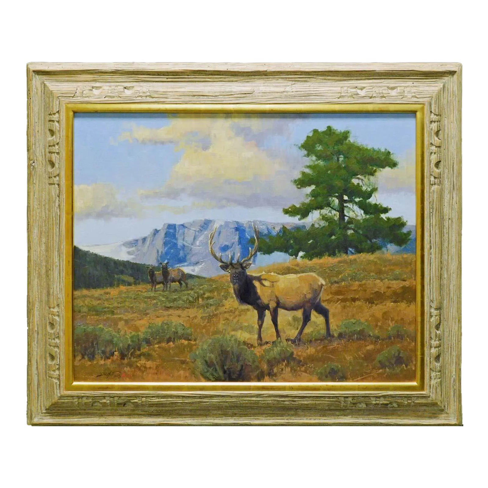 John Demott "On the Alert" Original Oil Painting on Canvas Hand Signed ...