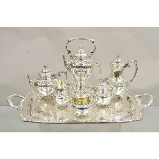 Vintage Heritage 1847 Rogers Bros Silver Plated Tea Set With Tray - 7 ...