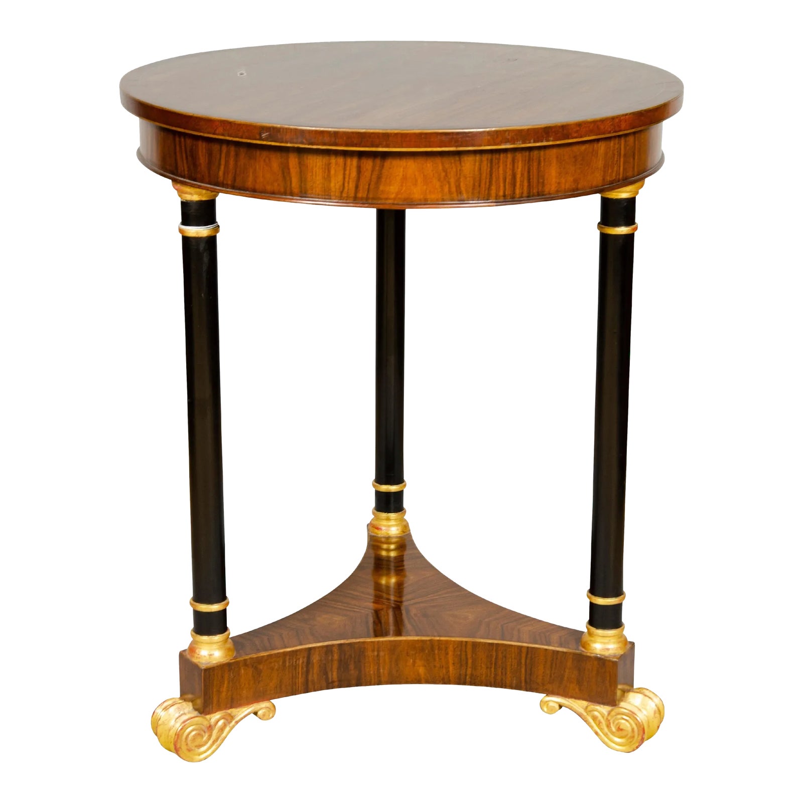 Regency Style Mahogany and Giltwood Table | Chairish