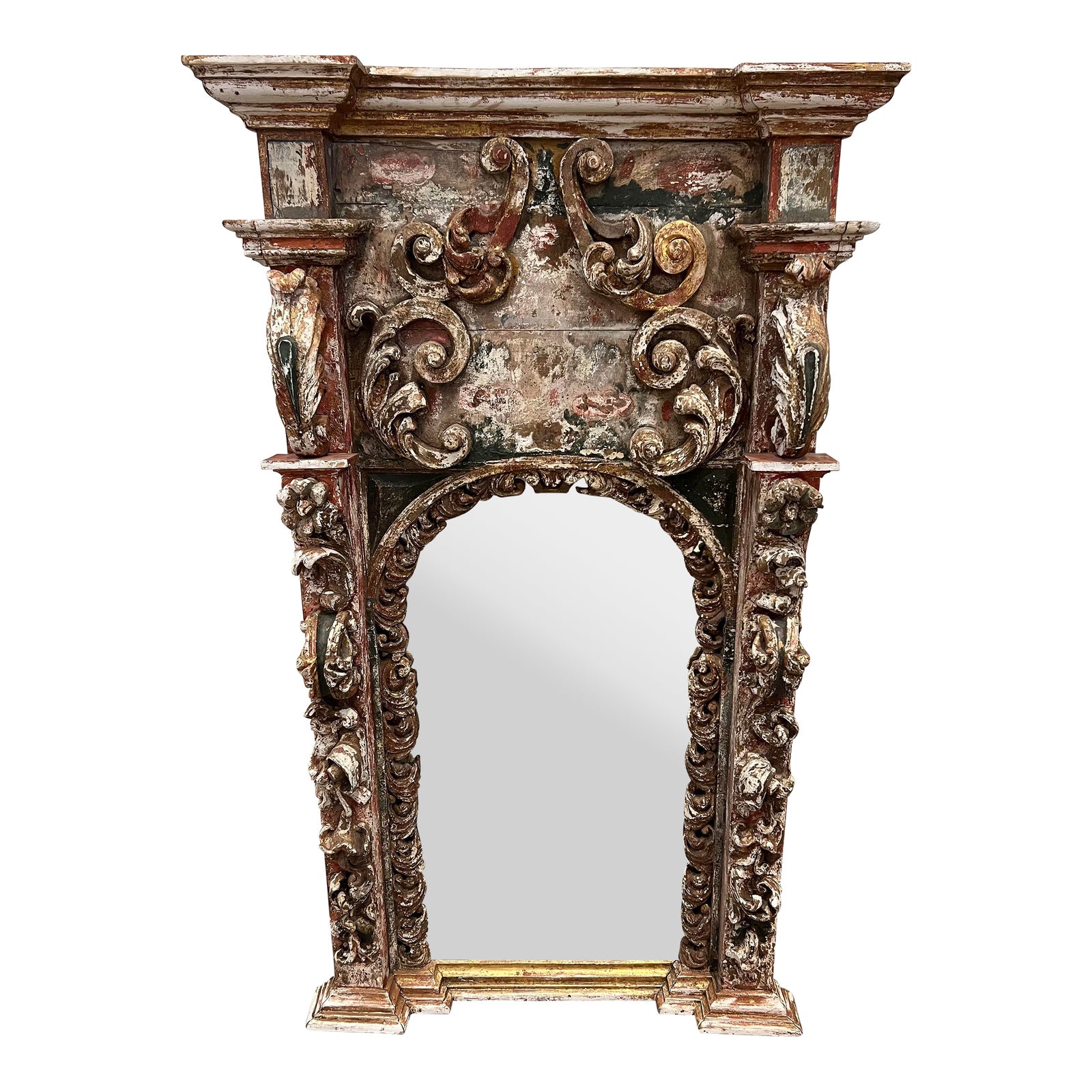 Late 19th Century Italian Baroque Mirror | Chairish