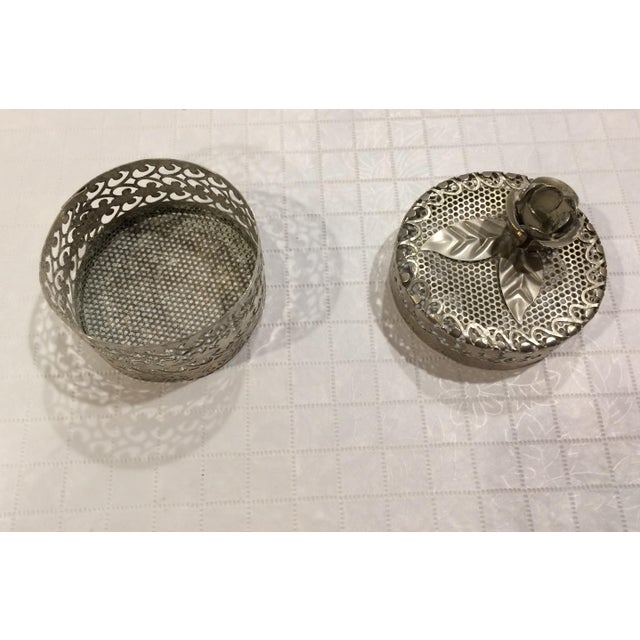 Metal Cylinder Decorative Box With Lid | Chairish