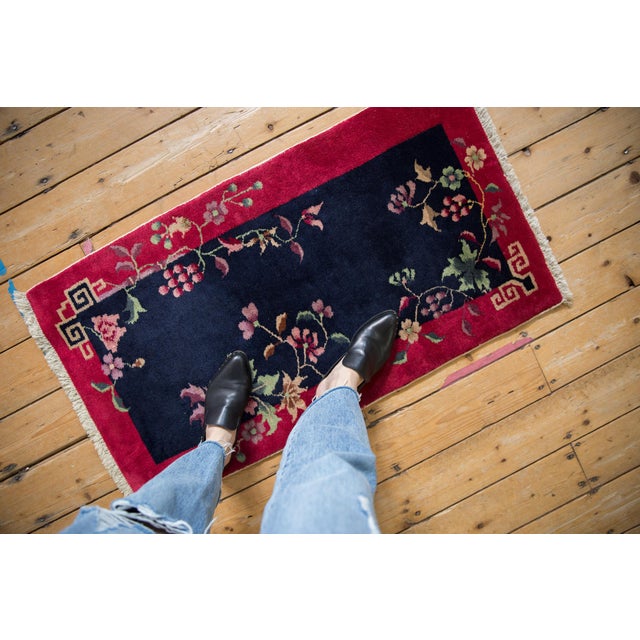 Vintage Nichols Art Deco Rug Runner - 2' X 3'9" | Chairish