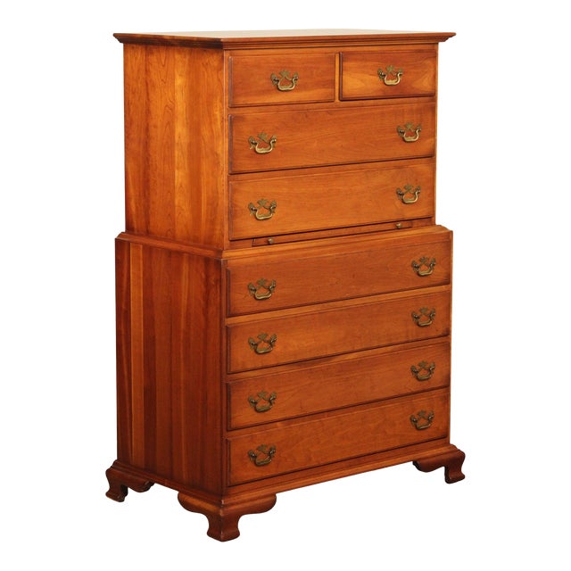 Stickley Chippendale Style Cherry Highboy Dresser Chairish