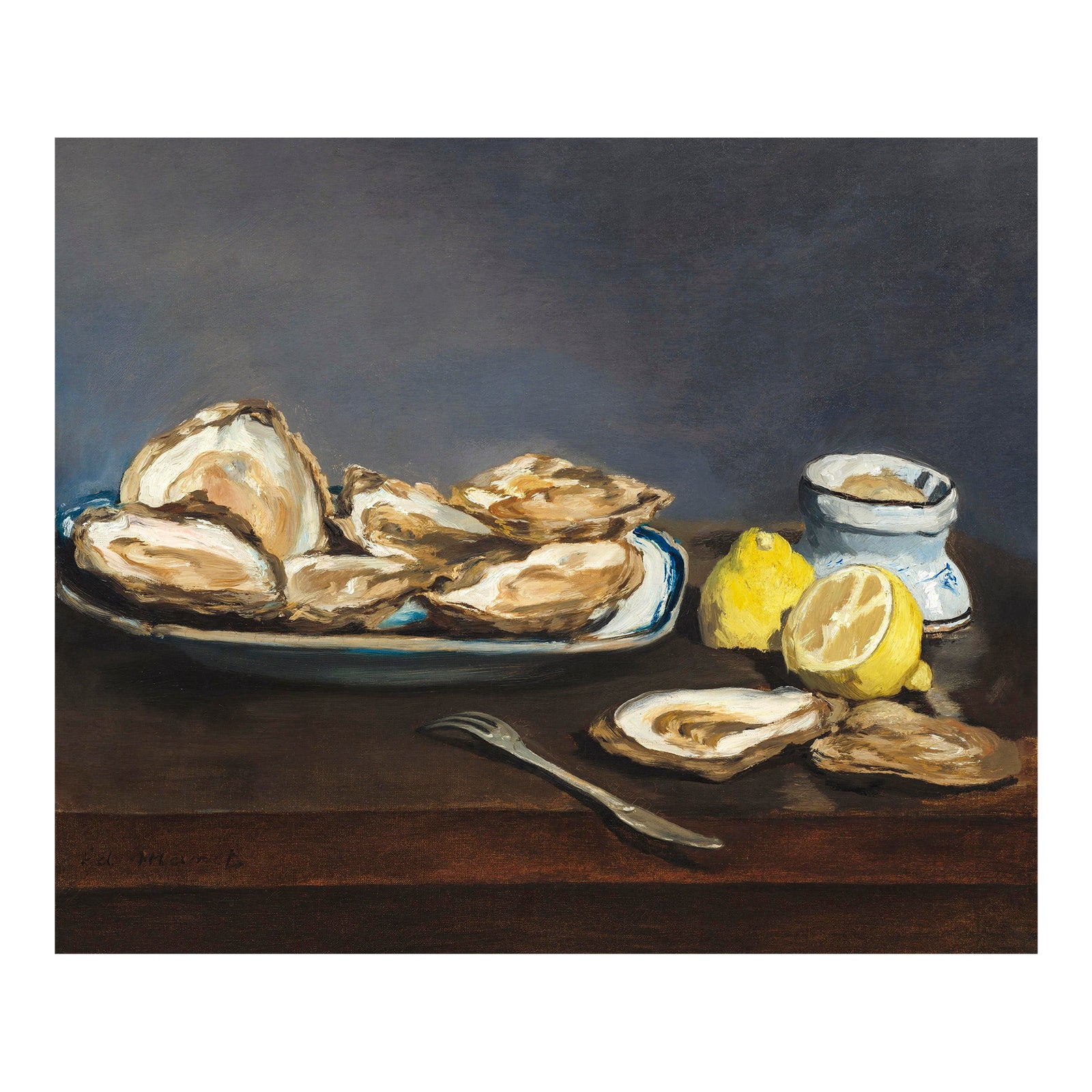 Oysters — Édouard Manet Art Print Reproduction, 36" × 24" | Chairish