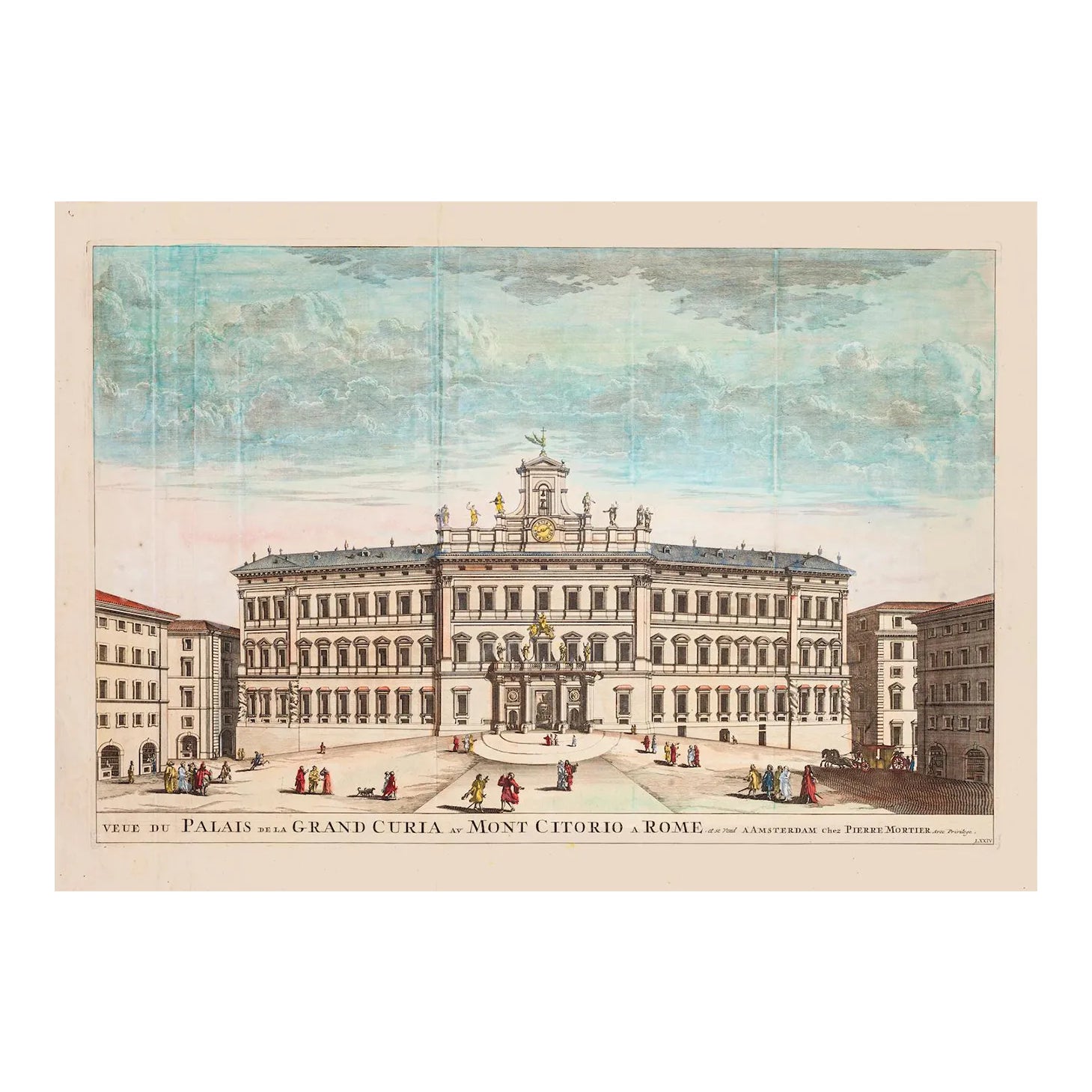 Pierre Mortier - Great Curia Palace - Original Etching - 17th Century ...