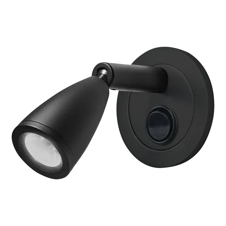 Satin Black Led Reading Light | Chairish