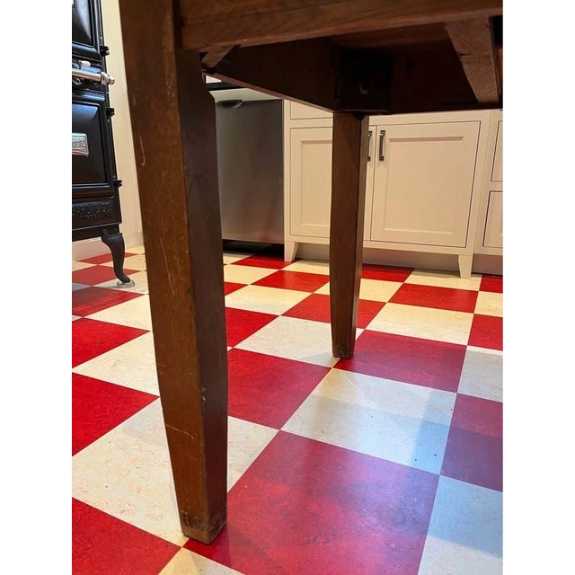 Vintage Stow & Davis Farmhouse Dining Table With Drawer | Chairish