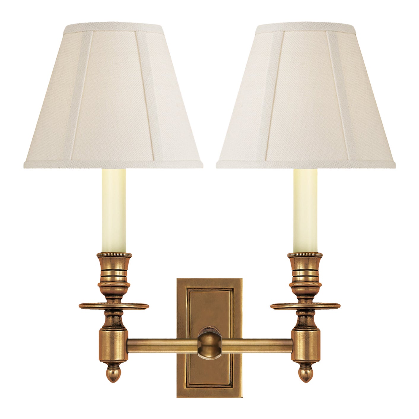 Visual Comfort Signature French Double Library Sconce in Hand-Rubbed ...