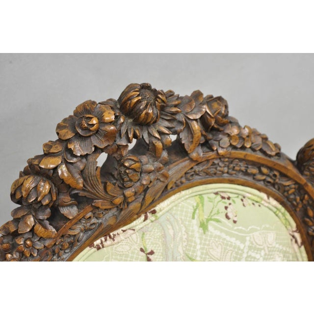 Antique Italian Regency Swan Carved Walnut French Victorian Club Lounge ...