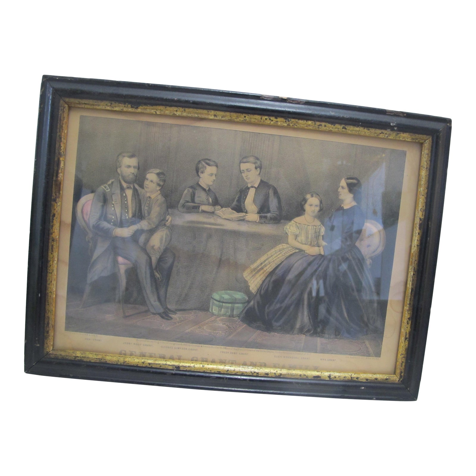 Currier & Ives 1867 Original Frame 1st Colored Engraving General Grant ...