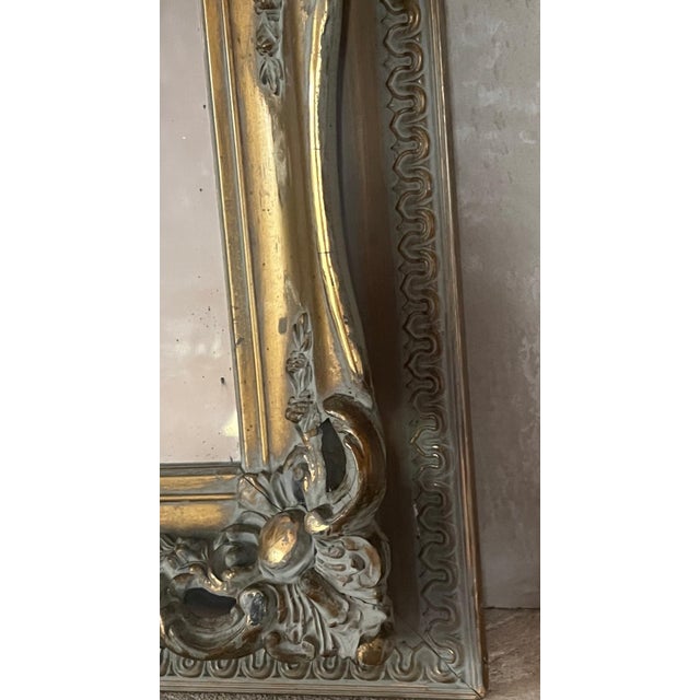 Antique Wavy Glass Mirror & Frame | Chairish