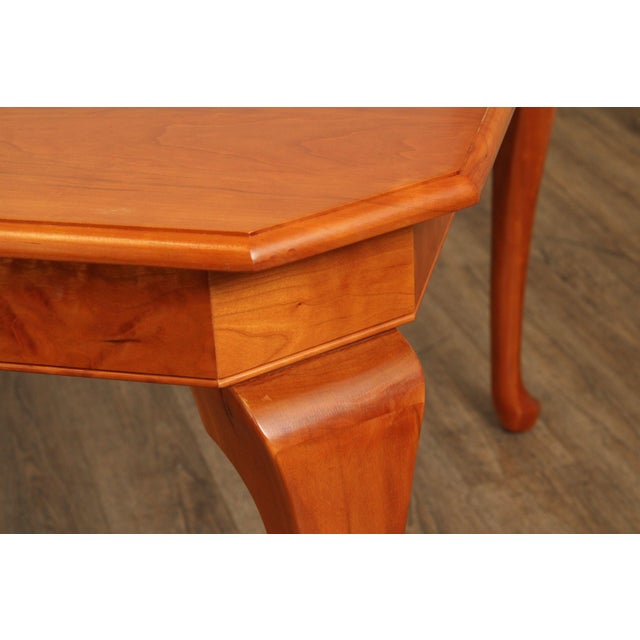 Custom Quality Queen Anne Style Cherry Farmhouse Dining Table | Chairish