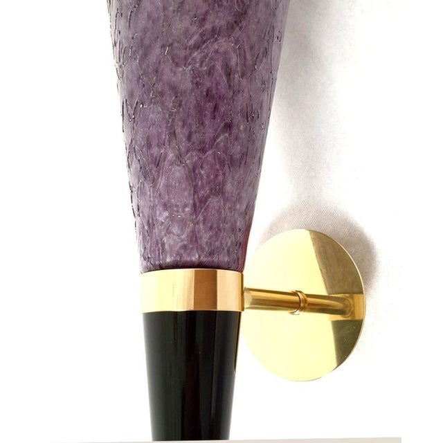 Purple Murano Glass Sconces, Mila Schon, Italy | Chairish