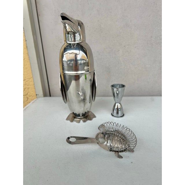 Vintage Art Deco Penguin Cocktail Shaker Set- 3 Pieces | Chairish