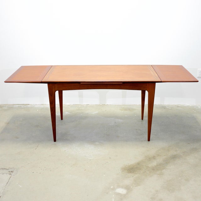 1960s Younger Furniture Draw Leaf Teak Dining Table | Chairish