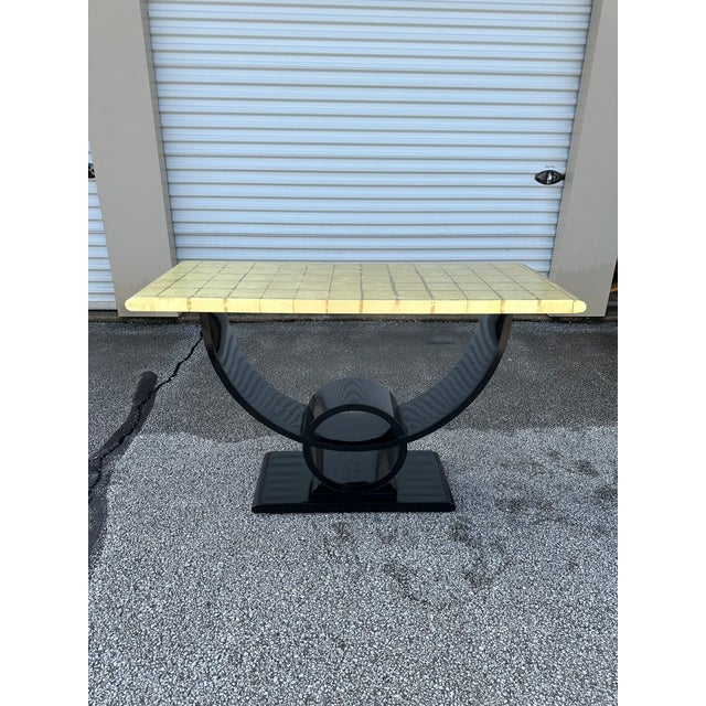 Vintage 1980’s Jay Spectre Gilt 24-Karat Gold Leaf & Black Lacquer ...