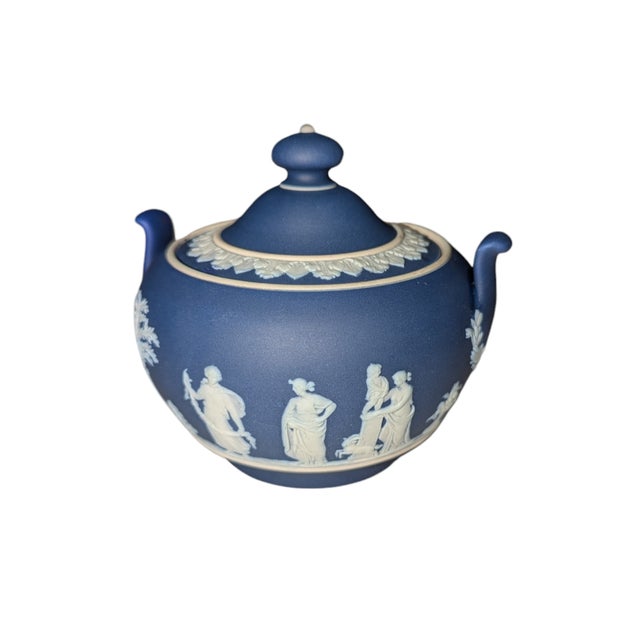 Late 19th Century Wedgwood Jasperware Sugar Box | Chairish