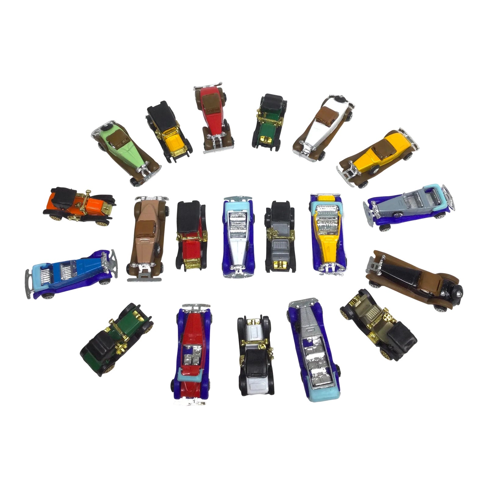 20 Piece Die-Cast Miniature Classic Car Set 1970’s Never Used | Chairish
