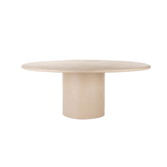 Contemporary Organic Shaped Natural Plaster Dining Table "Sami" 150 by ...