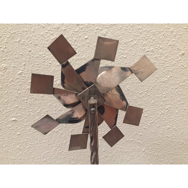 Vintage Sterling Pinwheel Sculpture on Wood Base | Chairish