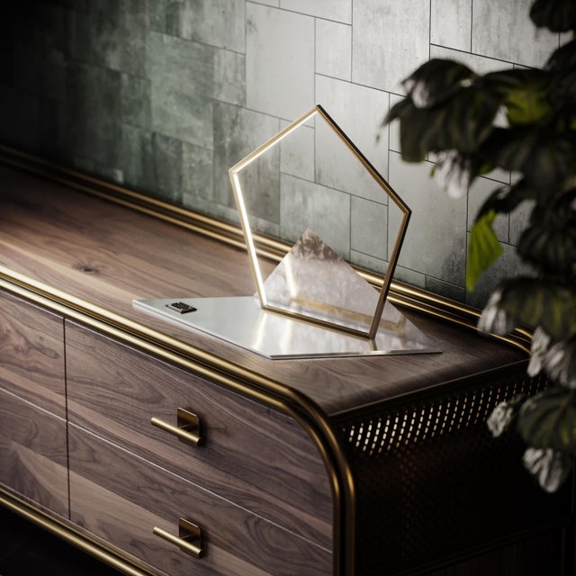 Pentagon Table Lamp by Porus Studio | Chairish