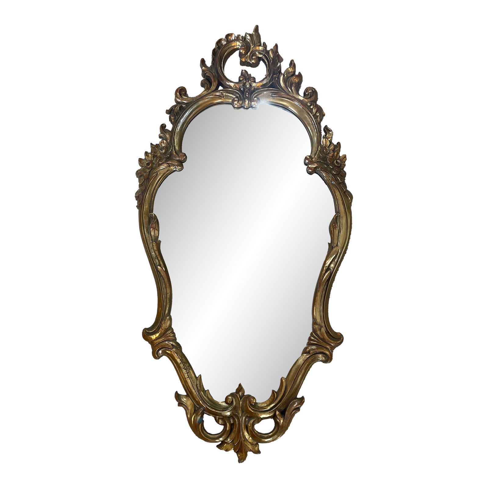 1960s Gilt Resin Oval Wall Mirror by Syrco Inc. Usa | Chairish